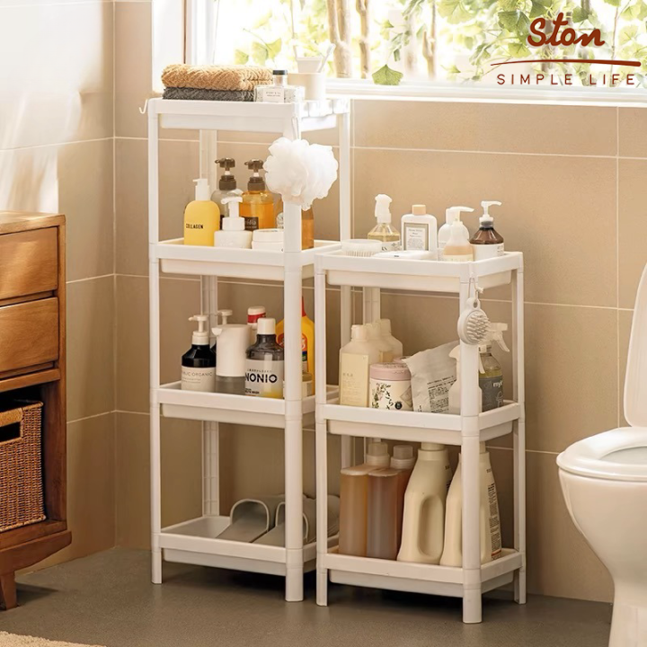 2/3/4 layer Bath Rack Kitchen Storage Shelf Wall Cabinets Home Bedroom ...