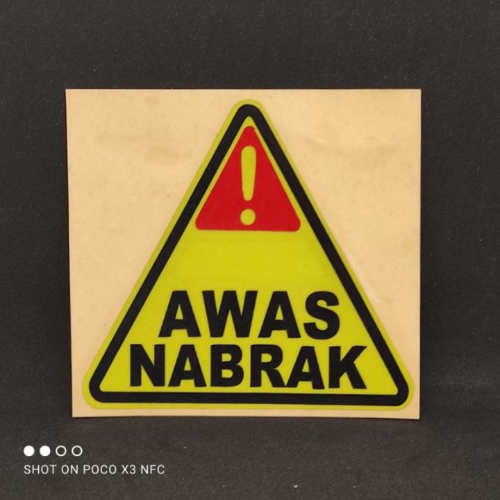 stiker cutting awas nabrak - cutting stiker awas nabrak | Lazada Indonesia