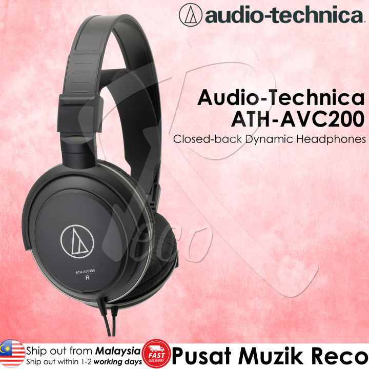 Audio Technica ATH-AVC200 SonicPro Over-Ear Closed Back Dynamic ...