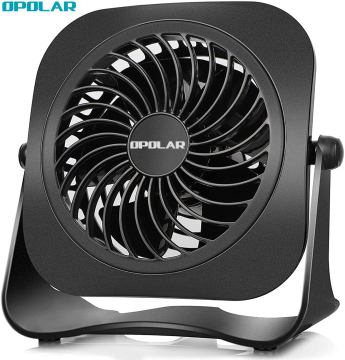 4 Inch Mini USB Desk Fan Quiet, 2 Speeds, Lower Noise, USB Powered, 360 ...