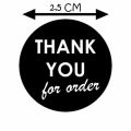 label bulat tulisan ucapan terima kasih sudah order thank you for order ...