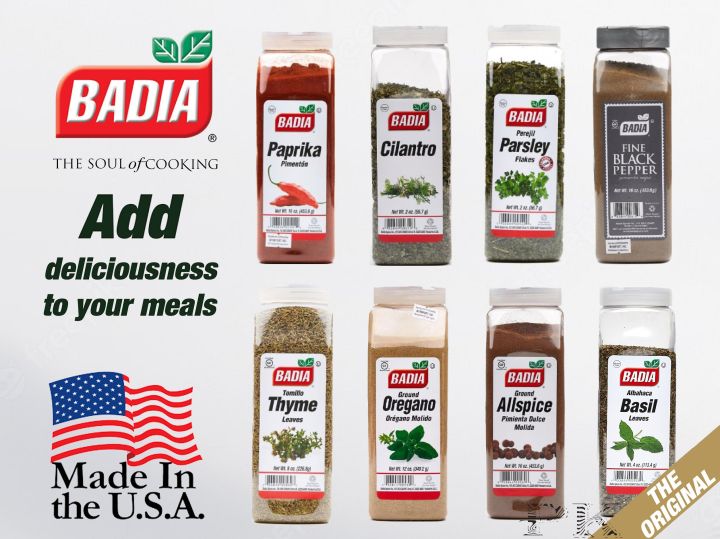 Badia Spices and Seasoning (Basil, Parsley, Oregano, Thyme, Black ...