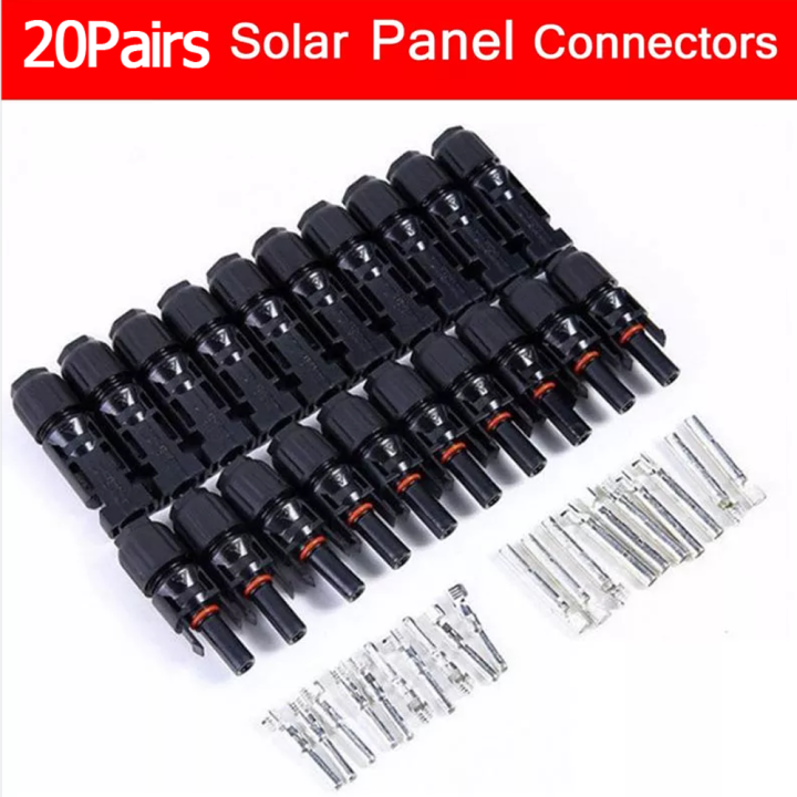20 Pairs MC4 30A Male Female M/F Wire Cable Connector Set Solar Panel ...