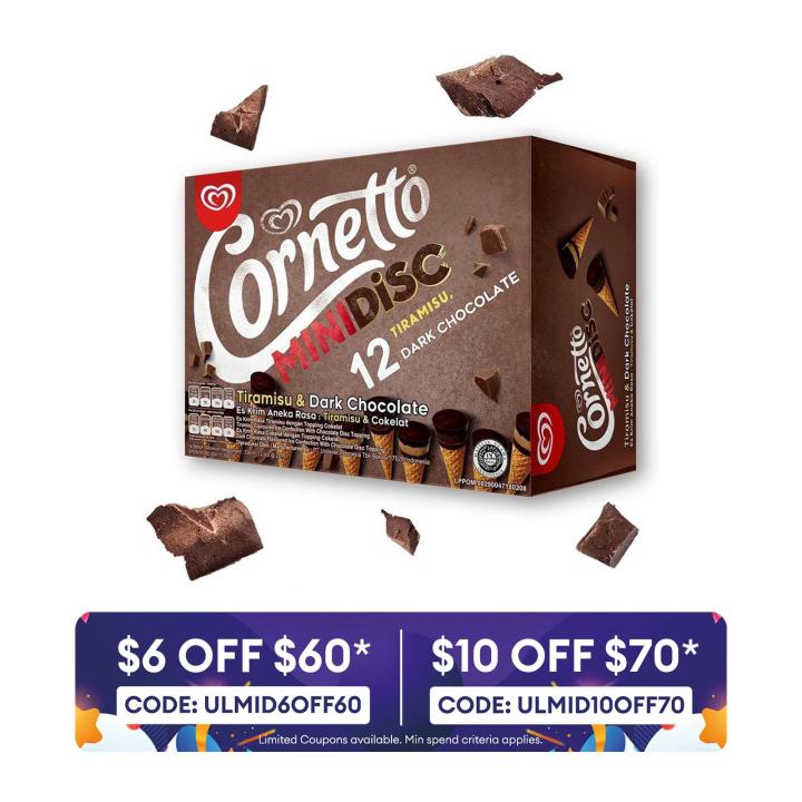CORNETTO Mini Tiramisu And Dark Chocolate Multipack - Ice Cream ...
