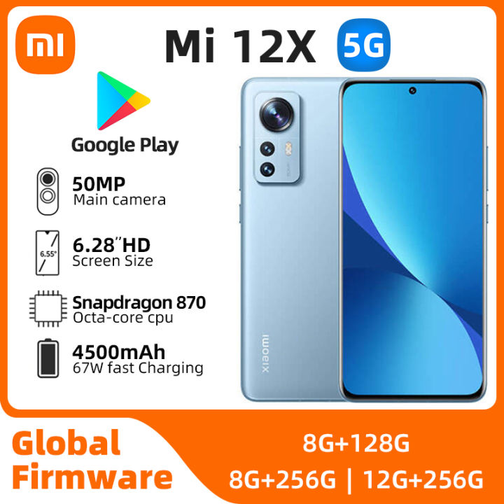 Used Phone Xiaomi Mi 12X 5G Android 5G Unlocked 6.28 inch 12GB RAM ...