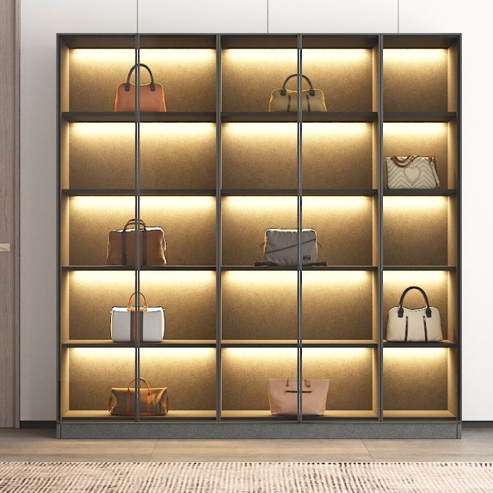 Bag cabinet luxury storage cabinet glass door display cabinet household ...