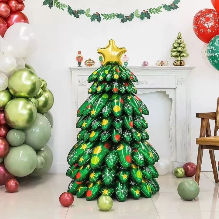 Large Christmas Tree Balloons Large Foil Balloons Tree for Xmas Party ...