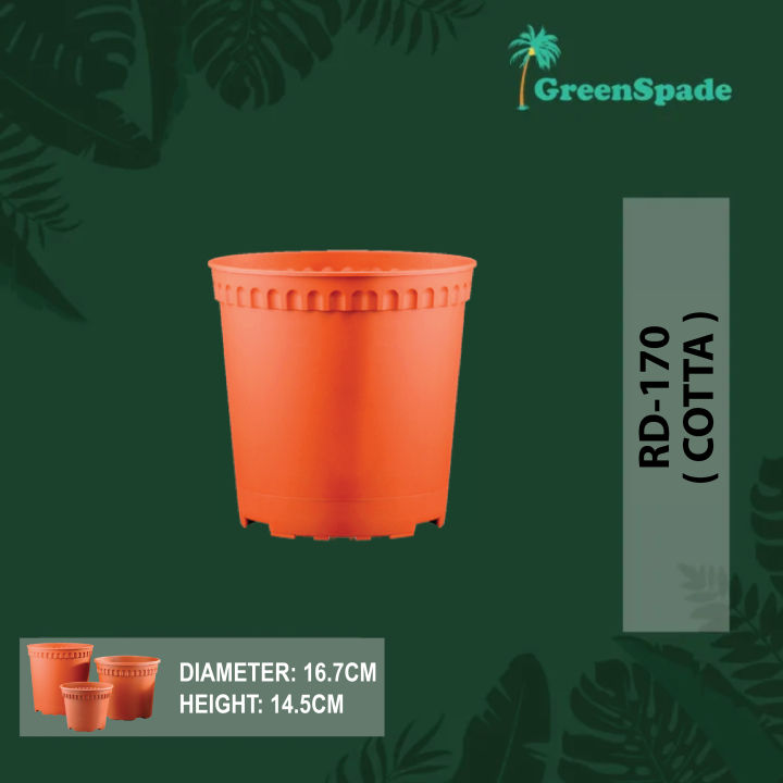 [BUY MORE, SAVE MORE] Green Spade - Pots - BABA RD-170 (Cotta) | Lazada ...