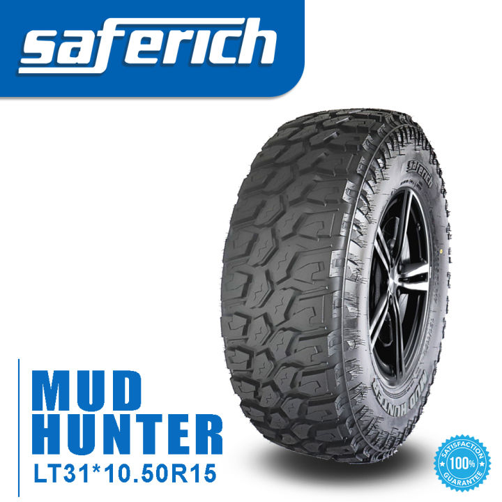 SAFERICH 235/75R15 LT TIRE/TYRE-116/113Q MUD HUNTER (BLACK LETTER) FRC88 HIGH QUALITY ...