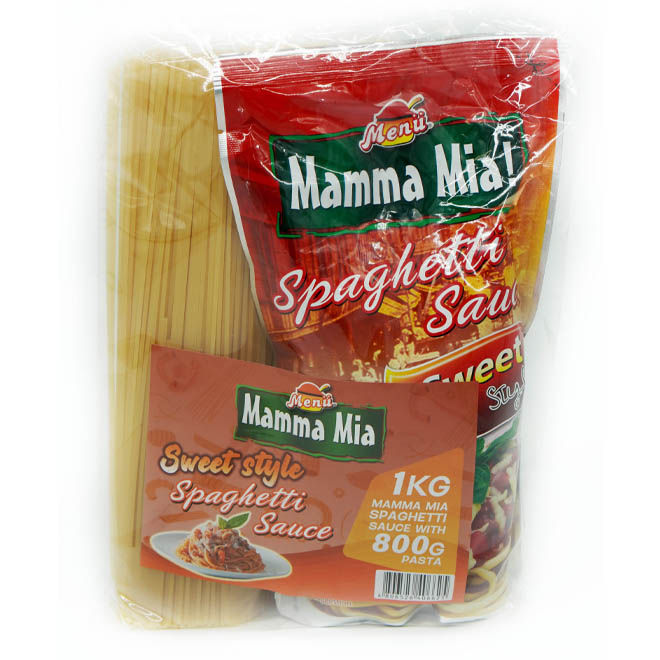 Menu Mamma Mia 1kg Spaghetti Sauce with 800g Pasta Promo Pack SALE 10% ...