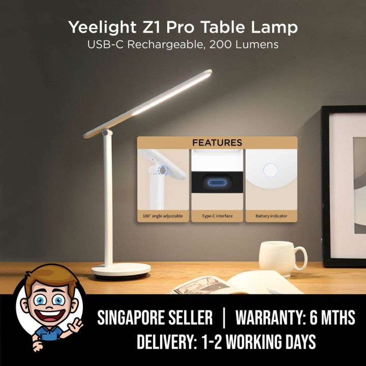 Yeelight Z1 Pro Table Lamp Folding LED Desk Lamp USB-C Rechargeable 200 ...