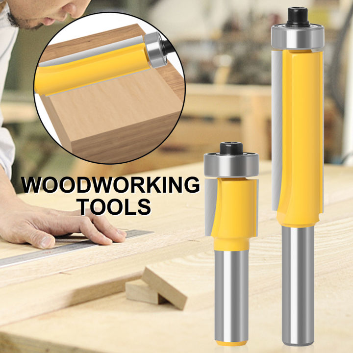 Flush Trim Router Bit with Bearing Prevent Tear-Out Round Shank 8mm ...