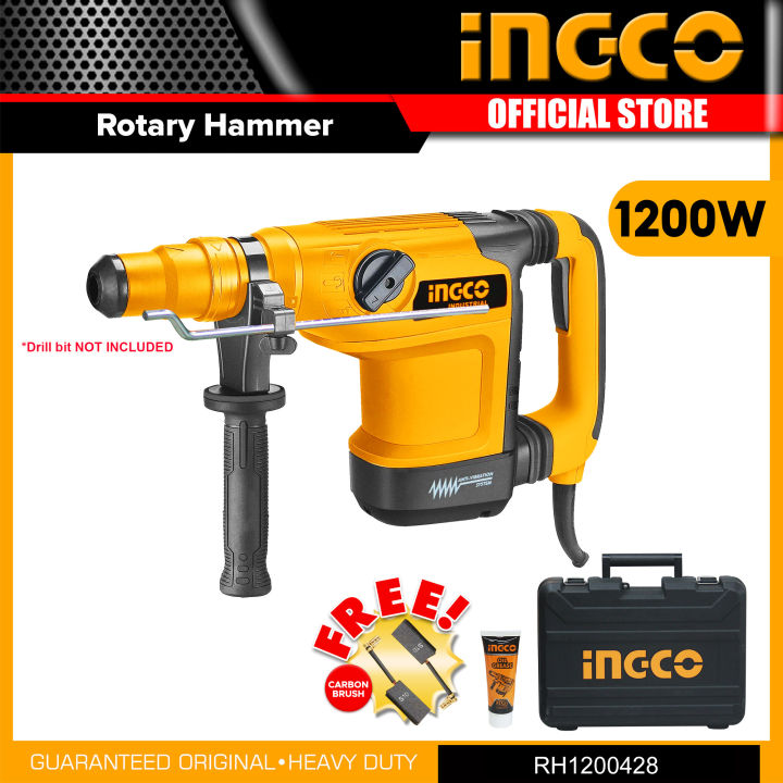 INGCO SDS Max Electric Rotary Hammer Drill Chipping Gun 1200W RH1200428 ...