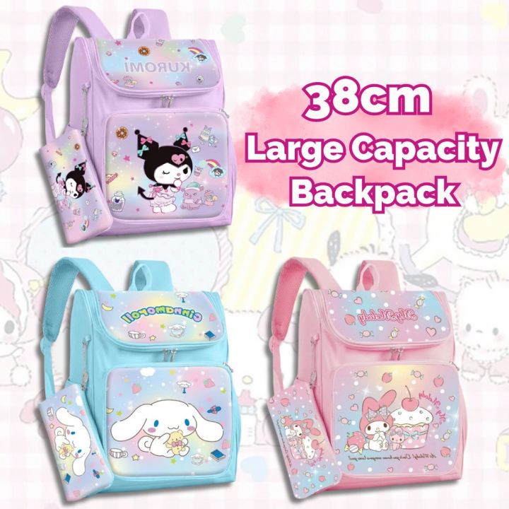 TOYSSAFARI School Bag 38cm Large Capacity Canvas Backpack Sanrio ...