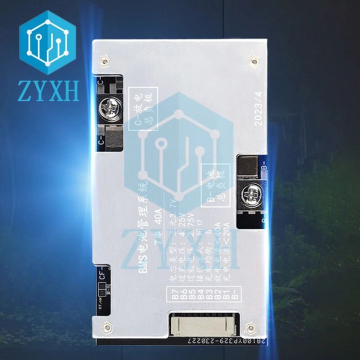 Balanced BMS 7S 24V 40A 3.6/3.7V-4.2V Ternary Lithium Battery ...