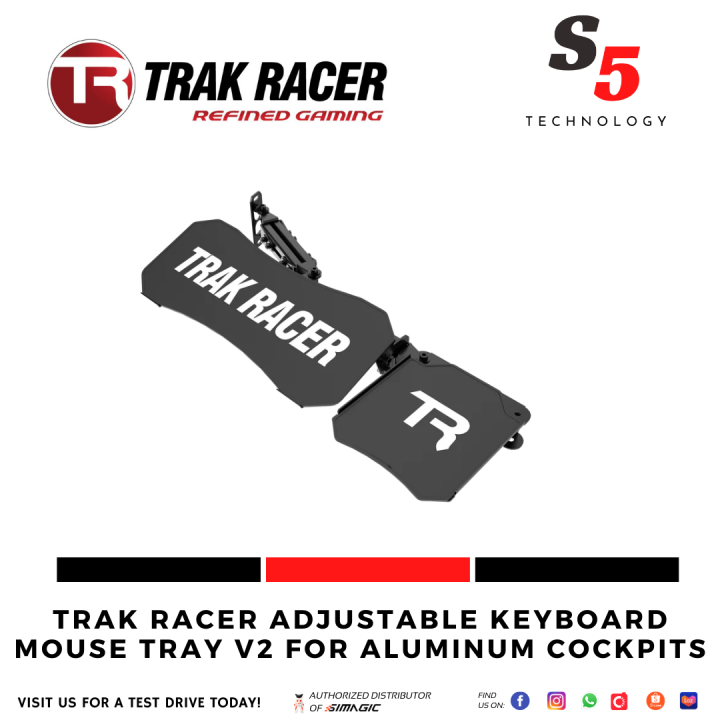 Trak Racer Adjustable Keyboard Mouse Tray V2 for Aluminum Cockpits ...