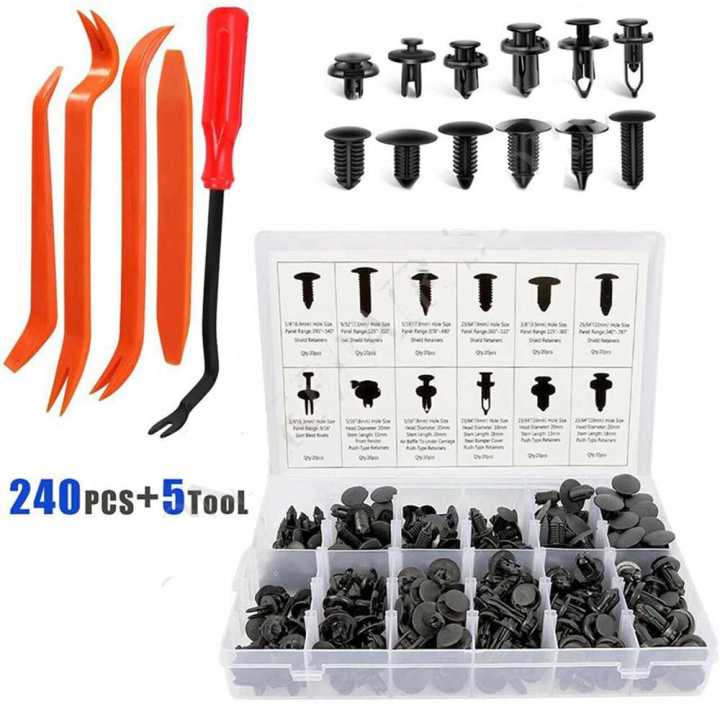 BAUT KLIP RIVET MOBIL UNIVERSAL CLIPS 240PCS+5PCS PENGUNGKIT BAUT ...