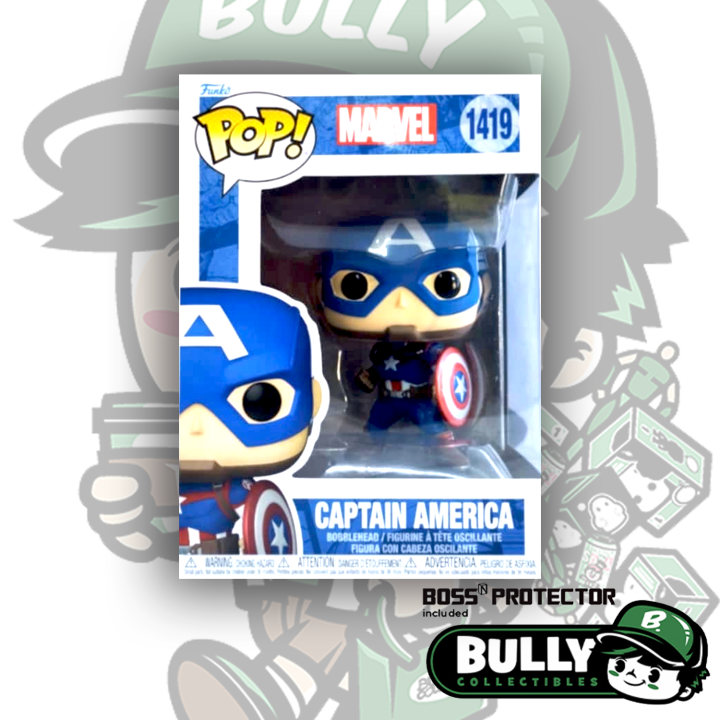 Funko POP! Marvel: Captain America 1419 With Boss Protector [Sold By ...