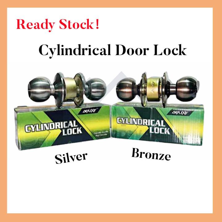 [READY STOCK] Deluxe Cylindrical Door Knob Lock Set Tombol Pintu | Lazada