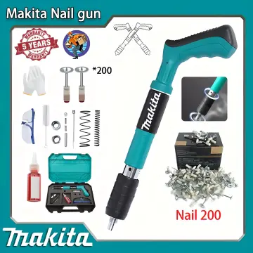 Makita nail gun manual steel nail gun concrete rivet tool steel rivet gun nail gun drilling tool belt nail integrated ceiling decoration tool set Automatic Chip Removal Design Lazada Lazada