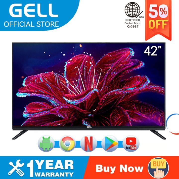 Gell 42 inch Smart Android LED TV flat-screen Full HD WiFi YouTube ...