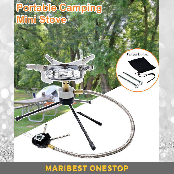 Outdoor Furnace Split Camping Foldable Mini Gas Stove Barbecue Portable ...