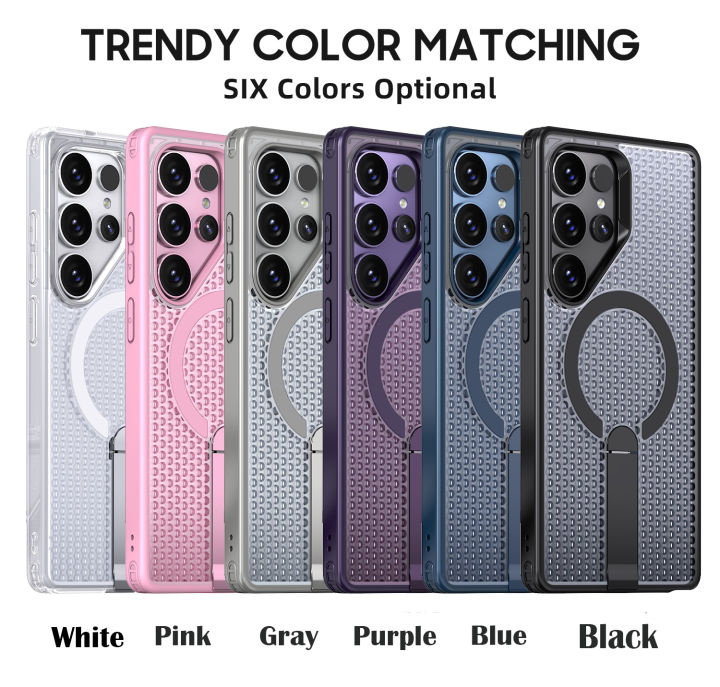 Casing hp Hybrid Air Hole Standing Case For Samsung S22 Ultra S23 Ultra ...