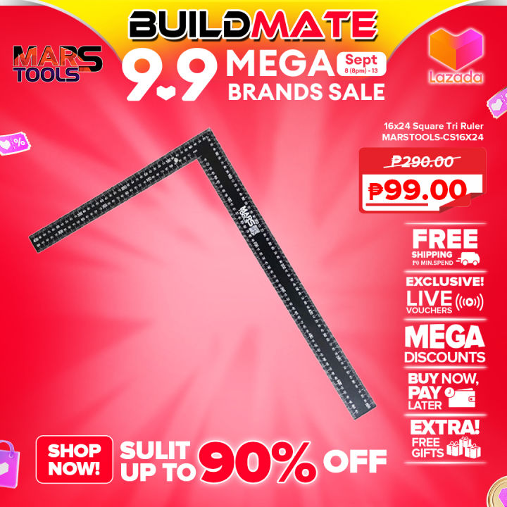 Buildmate x MARS TOOLS High Quality Steel Carpenter Try Square Tri ...