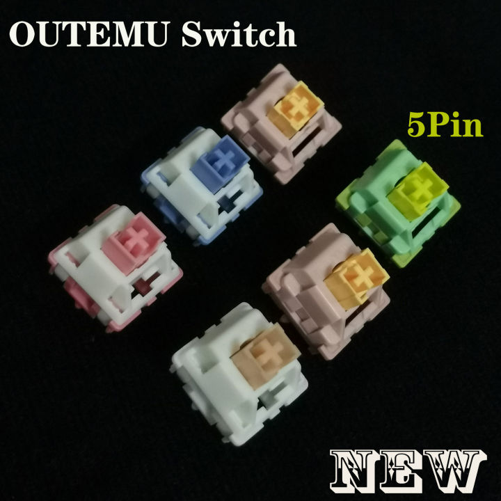 Outemu Silent Switch Mechanical Keyboard 5pin Tactile Linear Blue Pink ...