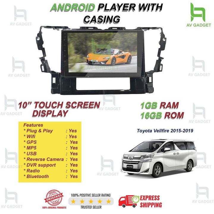 [Free Reverse Camera] Toyota Vellfire Alphard 2015-2019 Lenco 10" Car ...