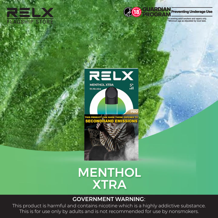 RELX Pod Pro 2 - Pod Pack Menthol Xtra 50mg/g GHW (Vape Juice) Pod Pro ...