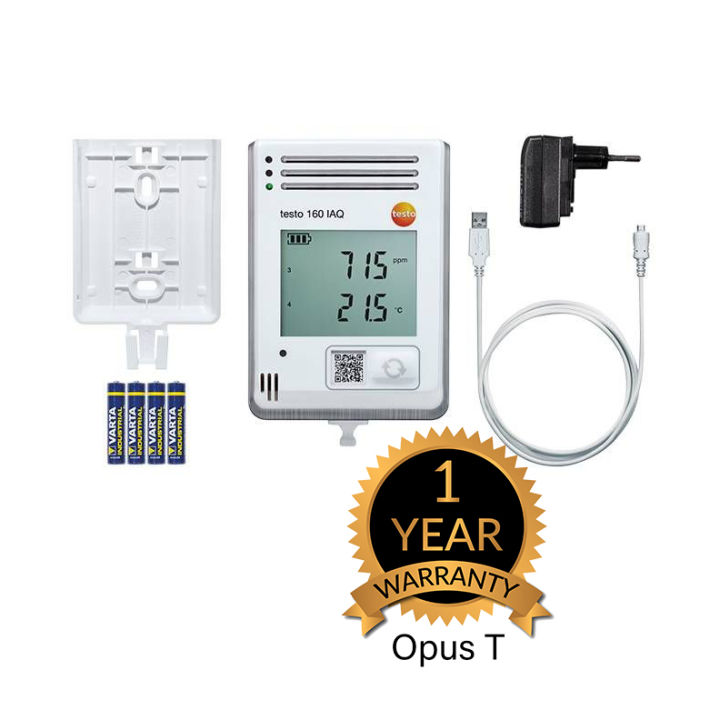testo 160 IAQ - WiFi data logger with display and integrated sensors ...