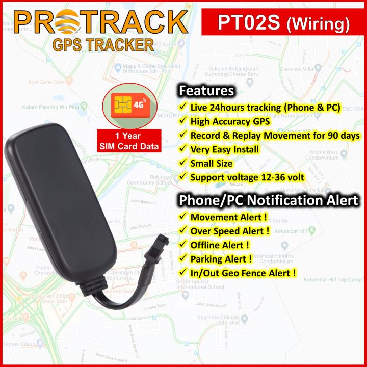 GPS Tracker PT02S Easy Install [12 Months GPS Data Included] for Car ...