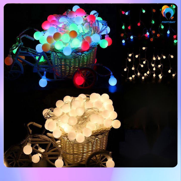 LED Ball String Light Fairy Garland Indoor Outdoor Home Decoration ...