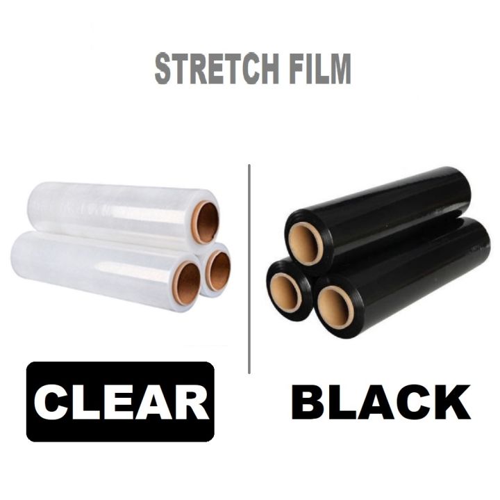 BLACK/CLEAR STRETCH FILM 500MM X 2.0KG X (200GM CORE) PER UNIT | Lazada