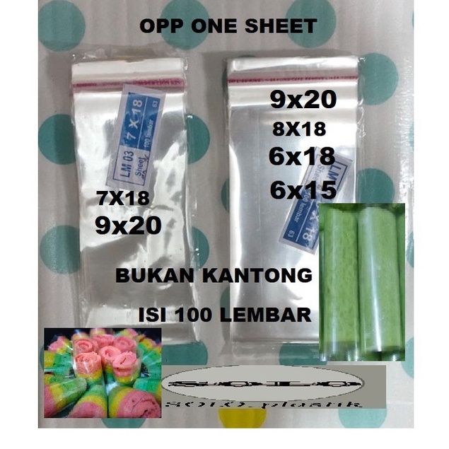 Plastik OPP selembar one SHEET ( Plastik dadar gulung, risoles ...