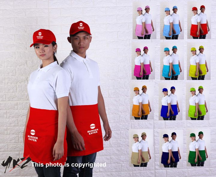 apron celemek pinggang pendek custom apron setengah badan pendek untuk ...