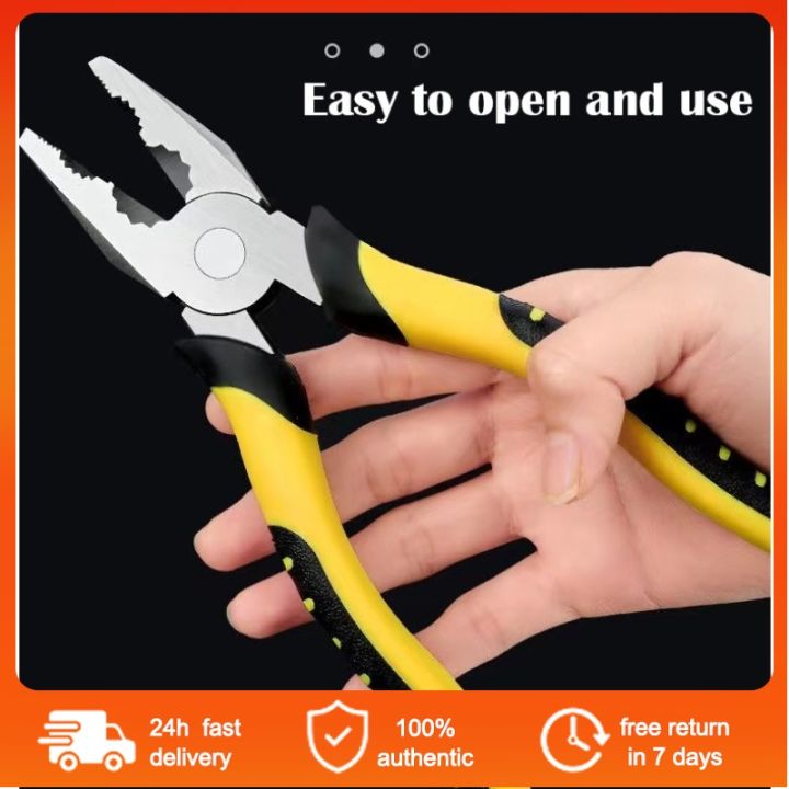 [Ready Stock] 6 Inches Heavy Duty Pliers Tool Long Nose Pliers Multi-function Wire Cutters ...