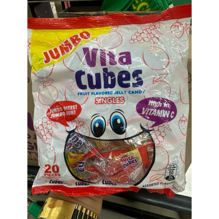Vita Cubes Fruit Flavored Jelly Candy Singles 90g x 20pcs | Lazada PH