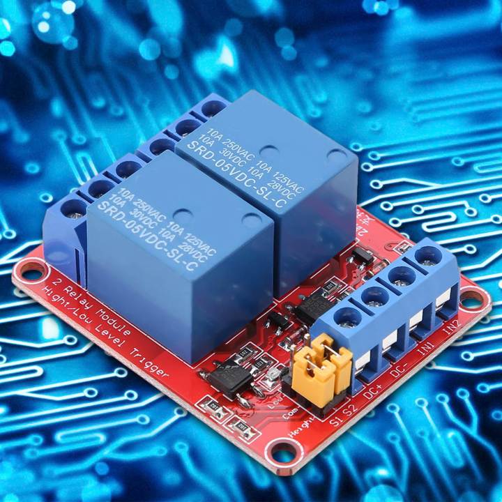 2 Channel AC 250V/10A DC 30V/10A Relay Module with Optocoupler High and ...