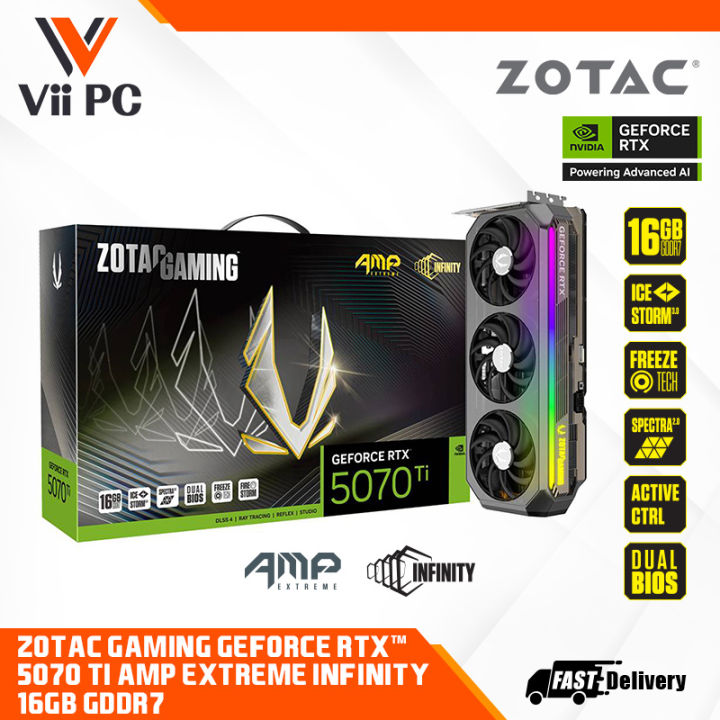 ZOTAC GAMING GeForce RTX 5070 Ti RTX 5070TI / RTX 5070 TI AMP Extreme ...
