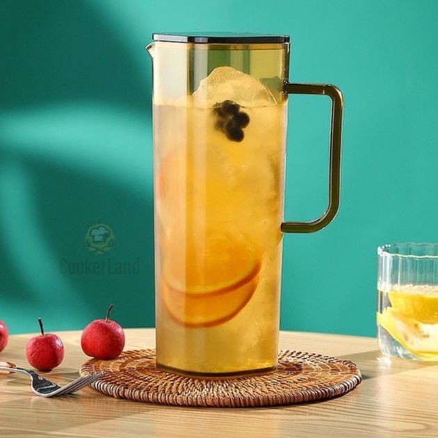 Transparent Acrylic Water Tall Cup Jug With Handle/Lid Large Capacity ...