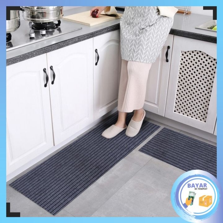 Bayar Di Tempat - Keset Model Garis-Garis Ukuran 119.2x40.3cm / Kitchen ...