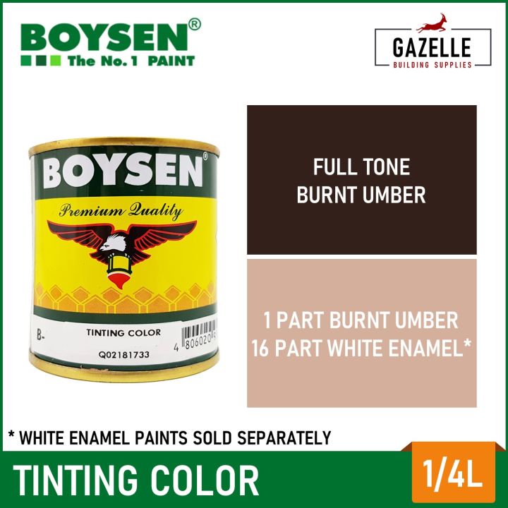 Boysen Tinting Color for Enamel Burnt Umber - 1/4L | Lazada PH