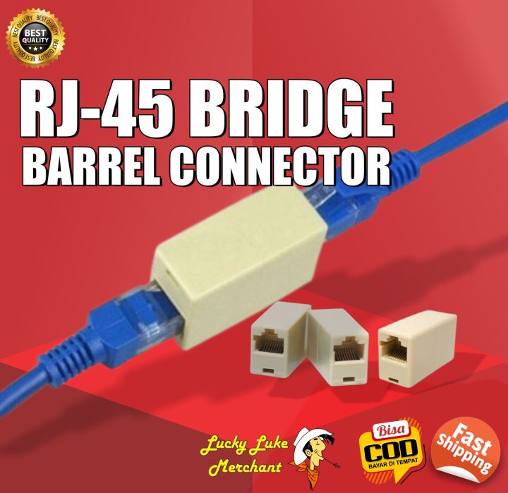 Coupler Barrel Connector Sambungan rj45 rj-45 Sambungan Barel Kabel Lan ...