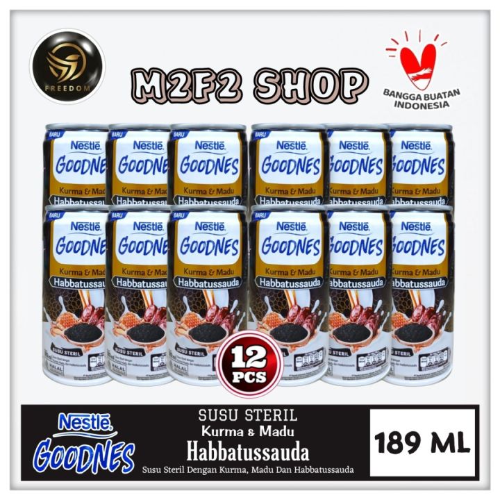 Nestle Goodnes Susu Sterilisasi Kurma & Madu Habbatussauda Kaleng | Can ...
