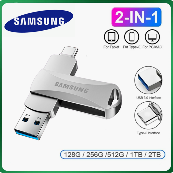 SAMSUNG 2TB 2-in-1 Type-C OTG USB Flash Drive 1TB Memory Stick for ...