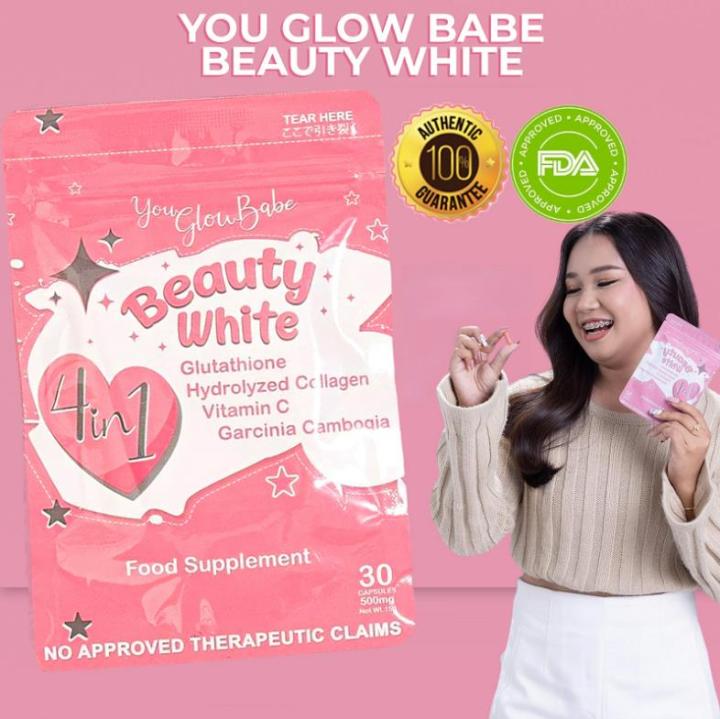 You Glow Babe Glutathione Beauty White 4 in 1 Intense Whitening/Slimming/Collagen & Vitamin C ...