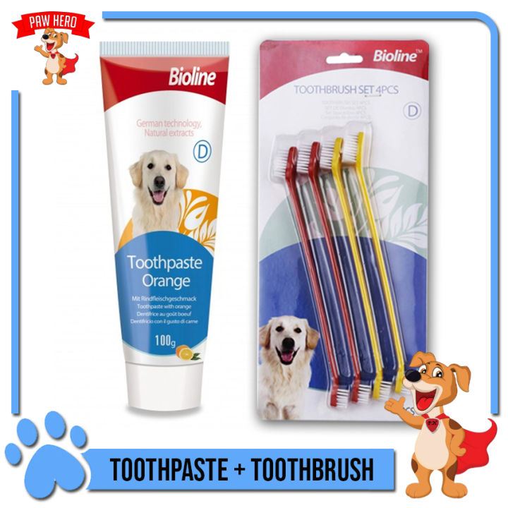 (BUNDLE) PAW HERO Bioline Toothpaste Dental Care 100g WITH Bioline ...