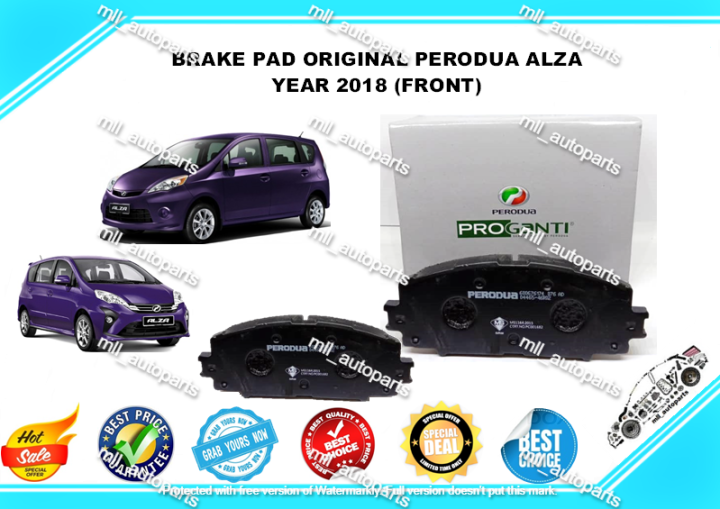 BRAKE PAD ORIGINAL PERODUA ALZA YEAR 2018 (FRONT) | Lazada